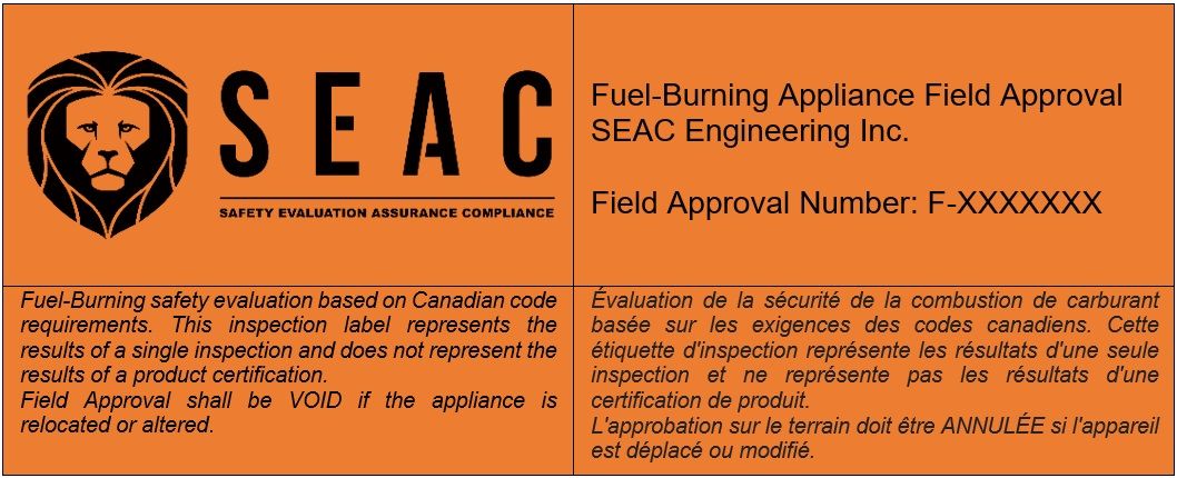 Inspection Labels - SEAC Engineering Inc.